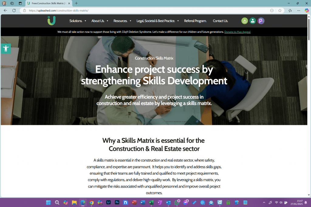 FreecConstruction Skills Matrix | Upleashed